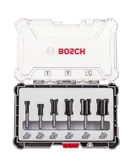 SET DE FRESAS 6 PIEZAS RECTAS 2607017467 BOSCH