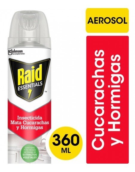 RAID ESSENTIALS MATA CUCARACHAS Y HORMIGAS EXT VEGETAL